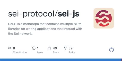 github sei protocol sei js seijs is a monorepo that contains multiple npm libraries for