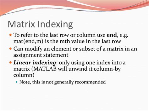 Vectors And Matrices Chapter 2 Attaway Matlab 4e Ppt Download