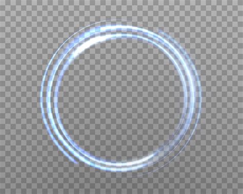 Premium Vector Blue Magic Ring With Glowing Neon Realistic Energy