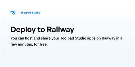 Deploy To Railway Toolpad Studio