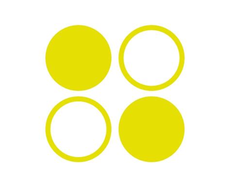 Circle Shape Outline Yellow Stroke Royalty Free Vector Image