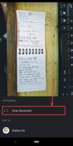 How To Crop Documents Within Images Using Google Photos Android App