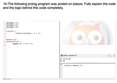 Answered 14 The Following Prolog Program Was Bartleby