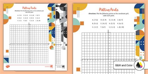 Sixth Grade Coordinate Plane And Quadrants Plotting Points