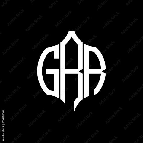 Grr Letter Logo Grr Best Black Background Vector Image Grr Monogram