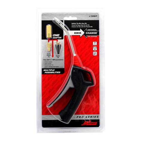 4 Deluxe Blow Gun Tip Kit Milton Industries
