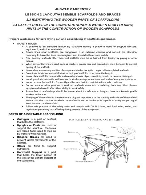 Lesson 23 And 24 Pdf Scaffolding Safety