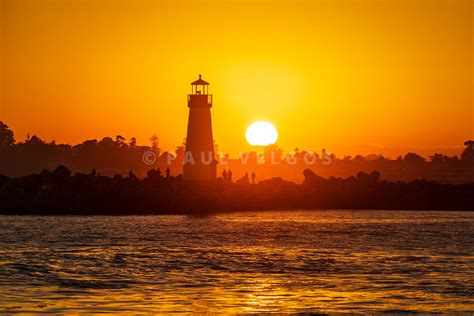 Wall Art Print Of Santa Cruz Walton Lighthouse At Sunset Photo By
