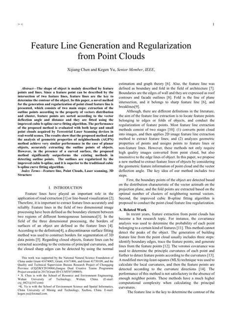 Pdf Feature Line Generation And Regularization From Point Clouds