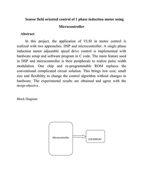 Sensor Field Oriented Control Of 1 Phase Induction Motor Using