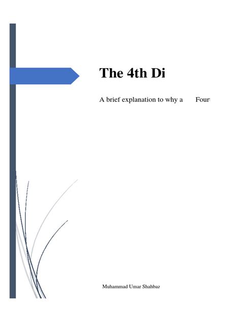 4th Dimension Pdf Dimension Time