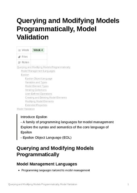 Mode Querying Querying And Modifying Models Programmatically Model