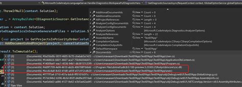 enabling solution wide analysis attempts to compute diagnostics for non