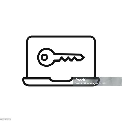 Ikon Pass Key Yang Dapat Diedit Ilustrasi Vektor Terisolasi Pada Latar