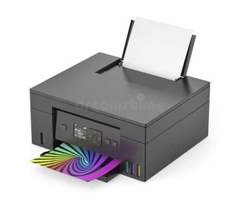 Multifunction Inkjet Color Printer Stock Illustration Illustration Of