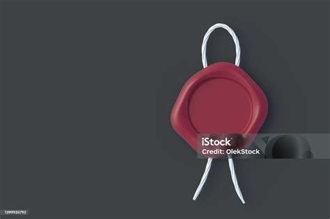 밧줄이있는 빈 빈티지 씰 왁스 스탬프 보증 및 품질 마크 우송료 라벨 문서 확인 비밀 메일 기밀 메시지 공간을 복사합니다 상단 보기 3d 렌더링 고무도장에 대한 스톡 사진