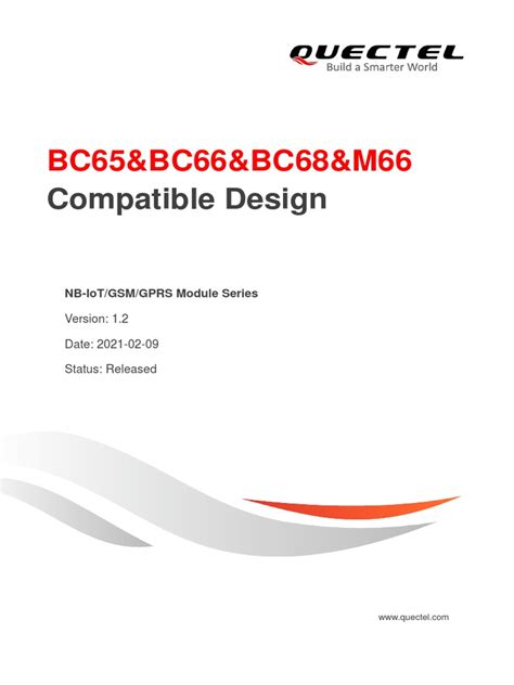 Quectel Bc65andbc66andbc68andm66 Compatible Design V12 Pdf General Packet Radio Service Data