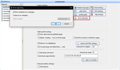 Miscellaneous Settings