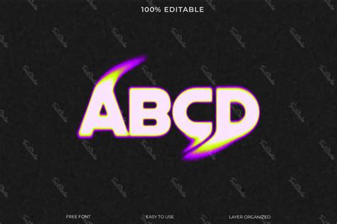 abcd text style effect photoshop premium psd file