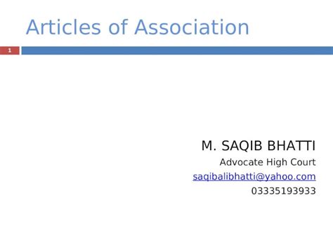 Ppt Articles Of Association Presentationppt Dokumentips