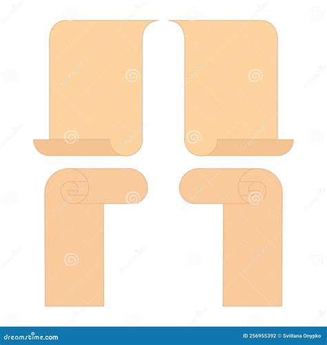 Paper Scroll Templates As A Design Element Stock Vector Illustration Of Element Captions