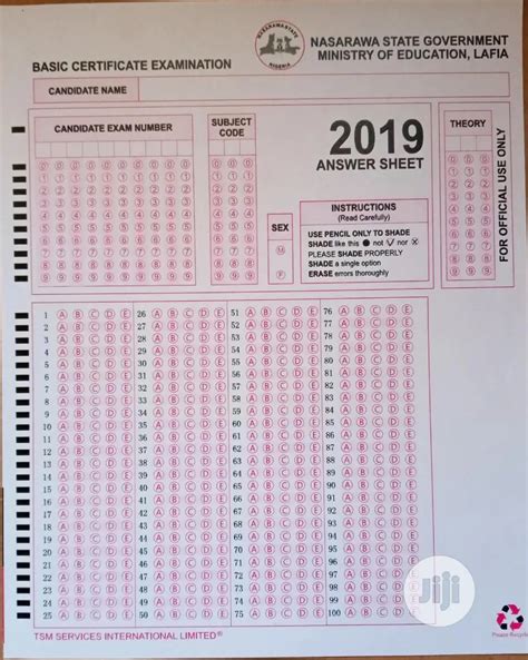 Optical Mark Reader Omr Scanners And Answer Sheets In Agege