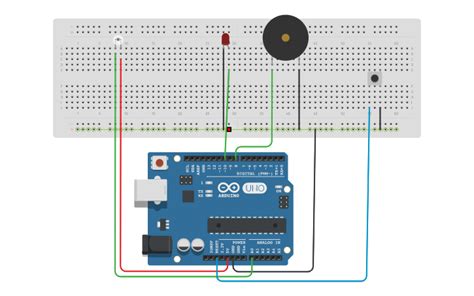 Circuit Design Alarm System Tinkercad