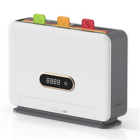 Smart Cutting Board With Storage Stand Self Cleaning Cutting Board Set With 3 Color Coded