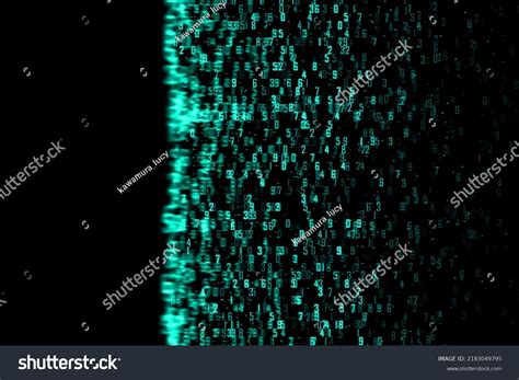 number digital particle color cg background stock illustration