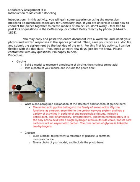 Bio Chem Lab Biochemistry With Betsy Bainer Laboratory Assignment Introduction To