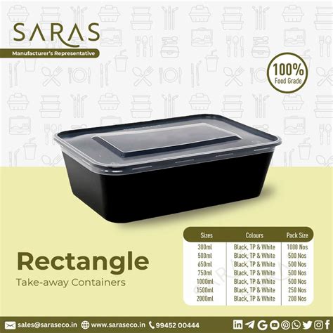 Rectangle Container 500ml At Rs 5 95 Piece Basavanagudi Bengaluru Id 2854623054962