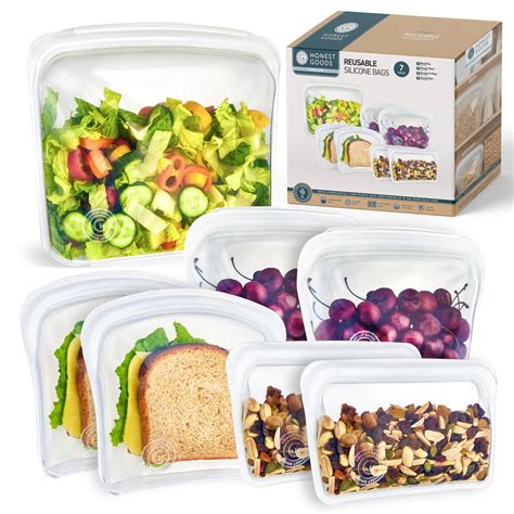 Honest Goods Large Silicone Pouch Bpa Free Freezer Sealed Reusable Ziplock Food Grade Storage