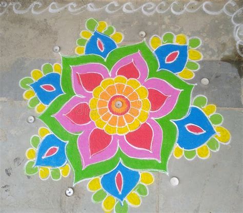 Festival Rangoli Diwali Festival De Luces Y Colores Foto De Archivo Imagen De Pintura