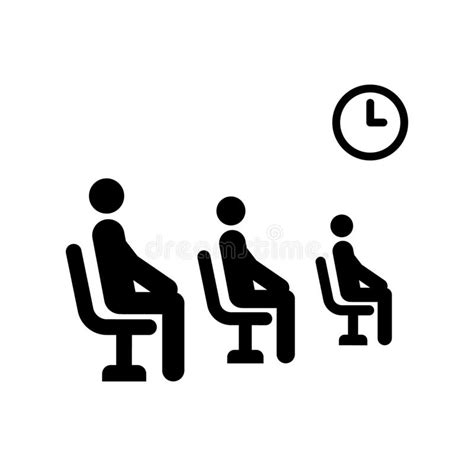Wait Icon On White Vector Stock Vector Illustration Of Pictogram