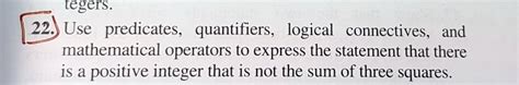 solved tegers 22 use predicates quantifiers logical connectives and
