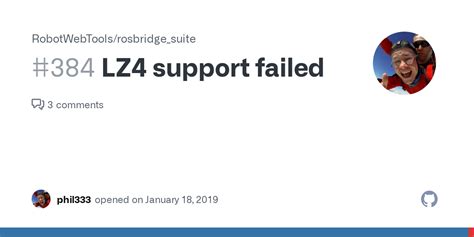 lz4 support failed · issue 384 · robotwebtools rosbridge suite · github
