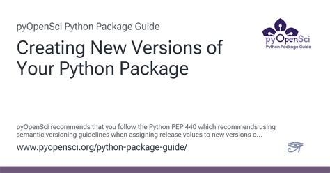 Creating New Versions Of Your Python Package — Python Packaging Guide