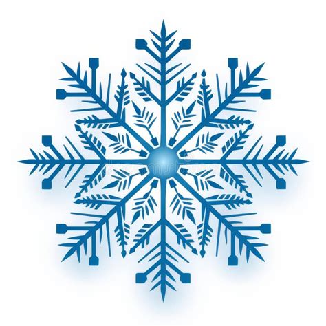 Bright Blue Snowflake Icon On A Crisp White Background Ai Generated Stock Illustration Bright Blue Snowflake Icon On A Crisp White Background Ai Generated Stock Illustration