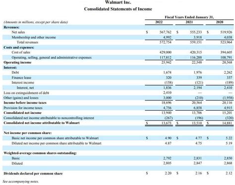 Earnings Per Share Income Statement