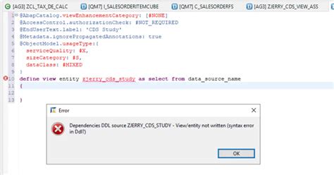 创建 Sap Abap Cds View 保存失败 Dependencies Ddl Source 待注销 Segmentfault 思否