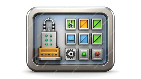 3d Ai Control System And Industrial Automation Icons For Vector Designs