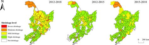 Spatial Difference Of Population Related Shrinkage Of The Three Download Scientific Diagram