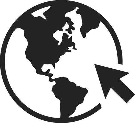 Mouse Cursor Clicking On The Americas Section Of A Globe Symbolizing Global Internet