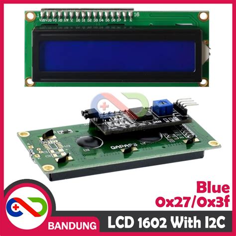 lcd 1602 char blue backlight with i2c serial interface module shopee