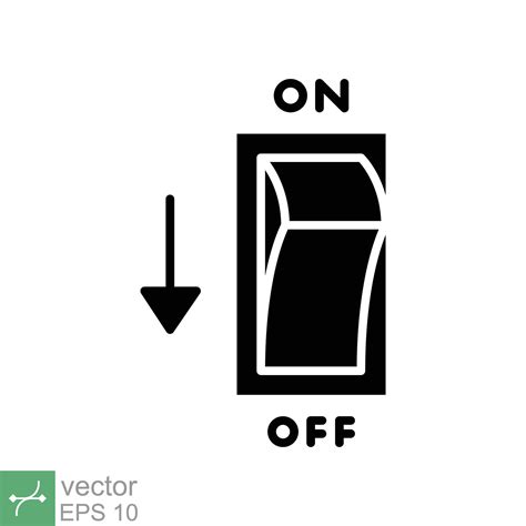 Light Off Electric Switch Icon Simple Solid Style Power Turn Off