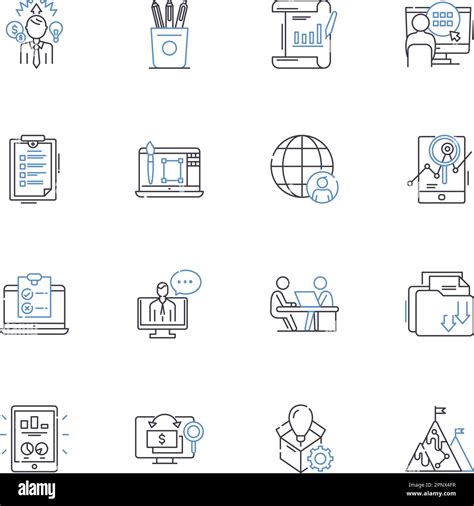 Innovation Strategy Line Icons Collection Disruptive Agility