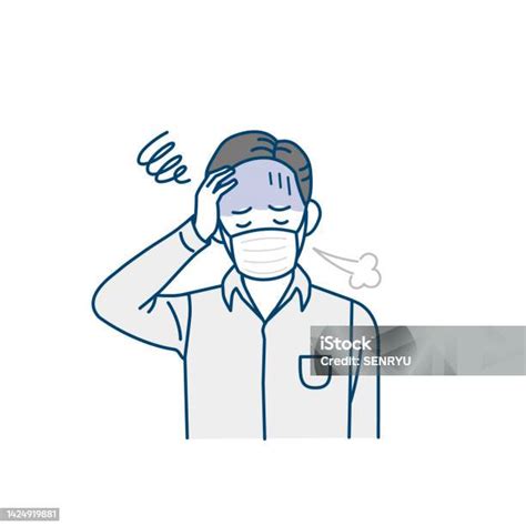 감기에 걸린 중년 남성 40 49세에 대한 스톡 벡터 아트 및 기타 이미지 40 49세 50 59세 감기바이러스 Istock