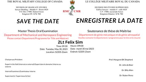 Save The Date 2 Lt Felix Sim