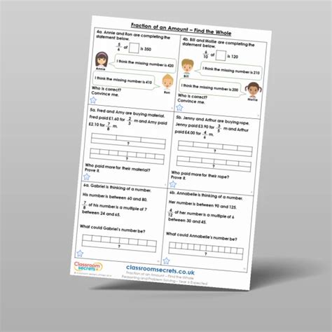 Year 6 Find The Whole Reasoning And Problem Solving Resource Classroom Secrets