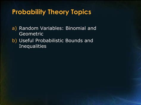 Ppt Probability Theory Overview And Analysis Of Randomized Algorithms